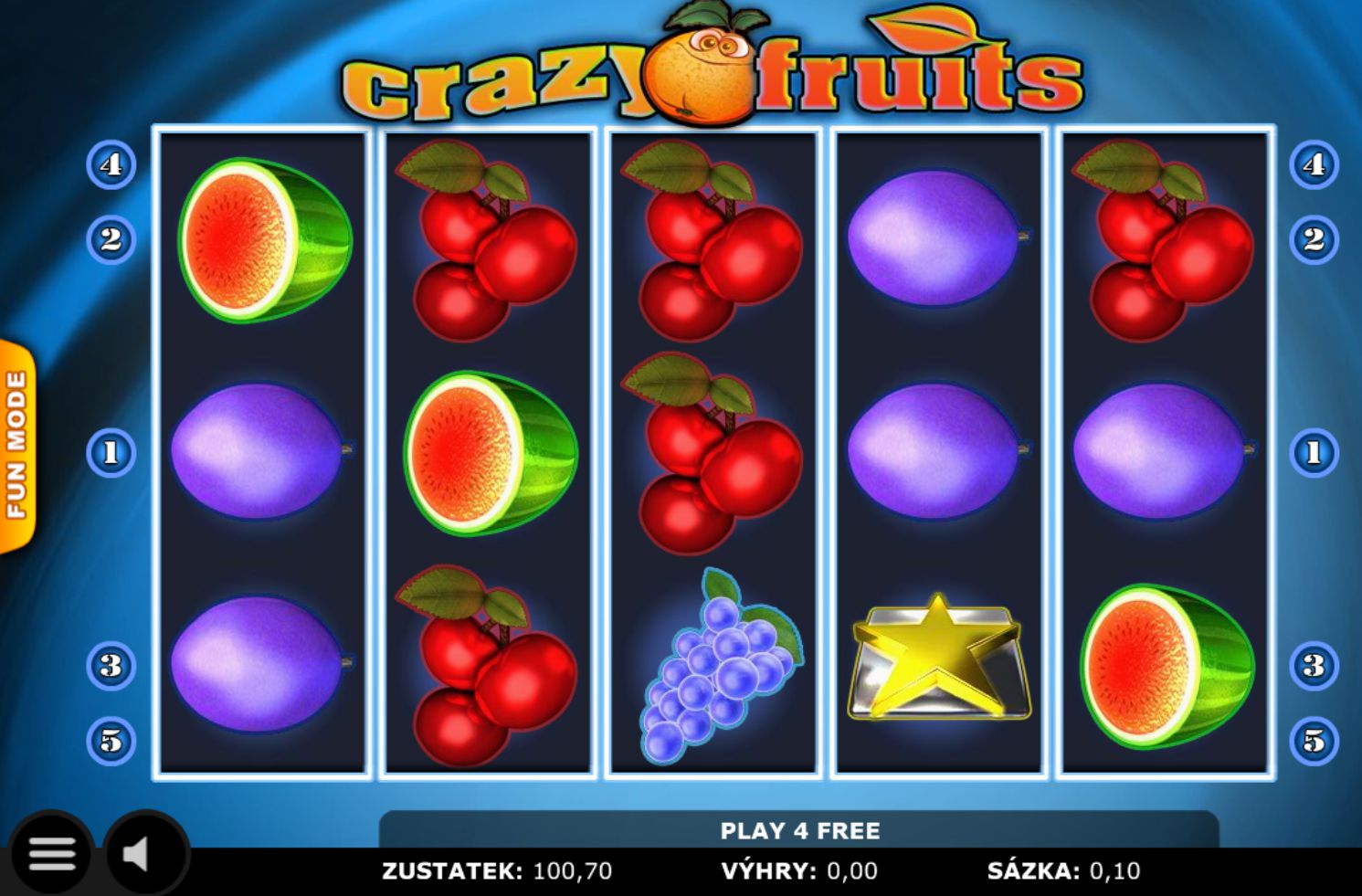 Crazy Fruits automat zdarma - hrát ihned | ČeskéKasino.cz
